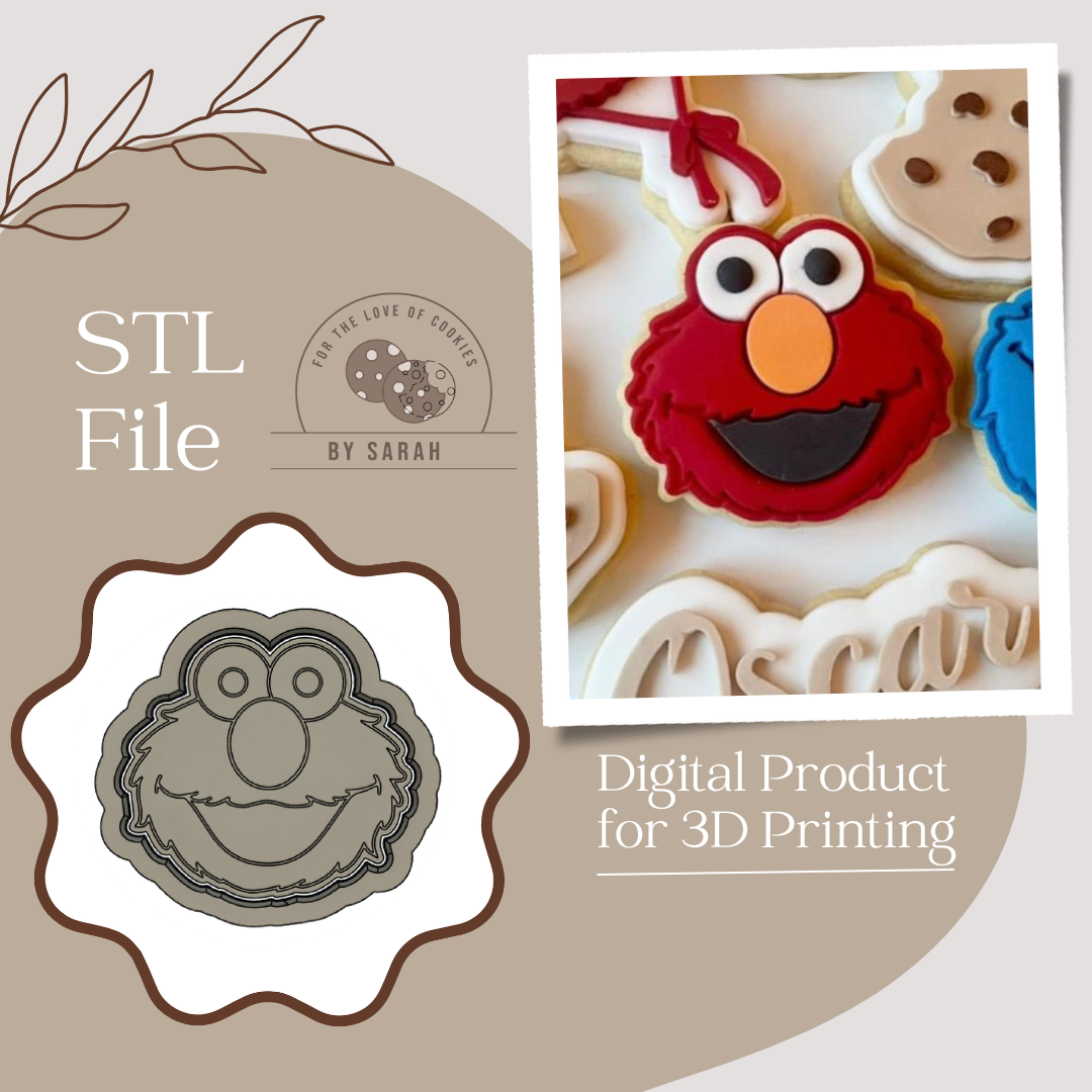 Elmo Embosser and Cutter STL FILE – For The Love Of Cookies